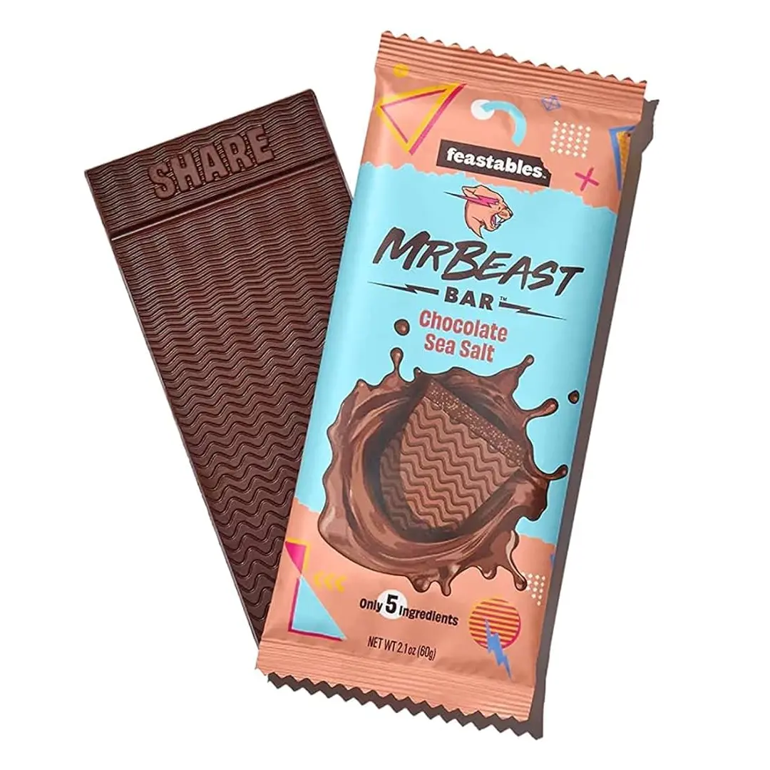 Feastables MrBeast Sea Salt Chocolate Bar (60g) - Chocolate Junction BD